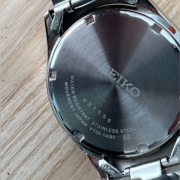 Seiko | Accessories | Seiko Solar Mens Watch Twotone Bracelet Black ...